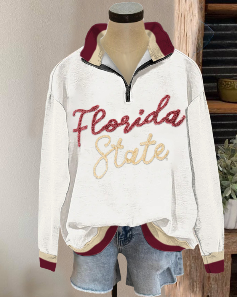 Florida State Embroidered Half-Zip Pullover